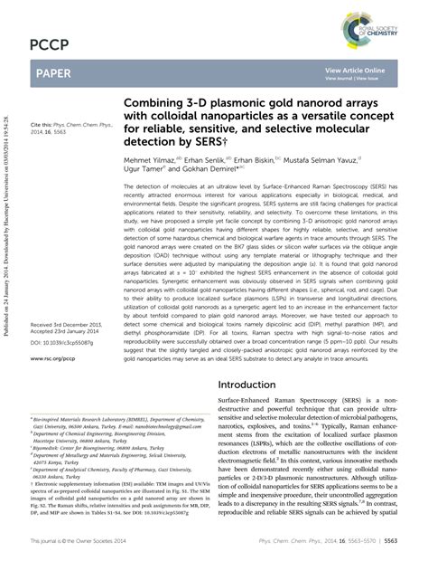 Pdf Combining 3 D Plasmonic Gold Nanorod Arrays With Colloidal