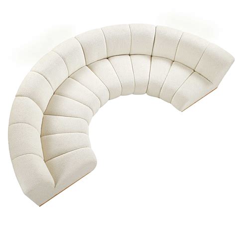 Granvia Ecru Boucle Modular Sofa 4 Seater Half Circle Sofa Daals