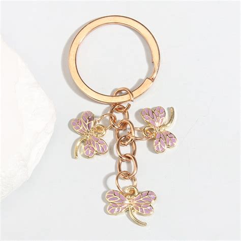 Badu Bg Сладък емайлиран ключодържател Цветен ключодържател с водно конче Ключодържатели с