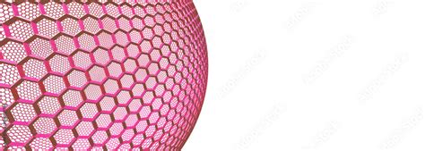 Abstract Futuristic Tech Honeycomb Background Sphere Shape With Honeycomb Pattern With