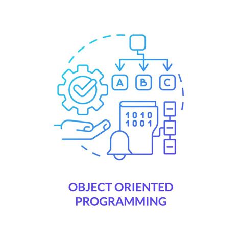 Icono De Concepto De Gradiente Azul De Programación Orientada A Objetos Tipo De Paradigma De