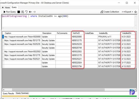 Use SCCM CMPivot Query To Find Installed Patches In Days