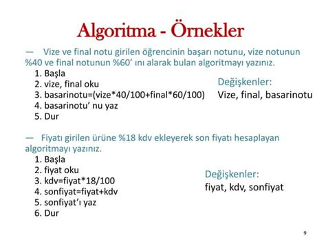 Algoritma Ve Akış şemaları Pdf