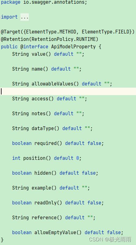 swagger Api ApiOperation ApiImplicitParams ApiResponses ApiModel ApiModelProperty 基本使用总结
