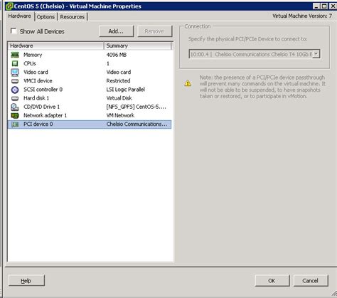 Configuring Vmdirectpath I O Pass Through Devices On An Esx Host With Chelsio T Card Part