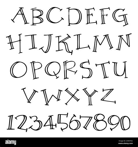 Handwritten Script Alphabet Isolated On White Background Handmade