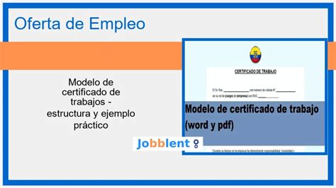 Ejemplo De Modelo De Certificado De Empleo Ejemplo De Modelo De Certificado De Empleo