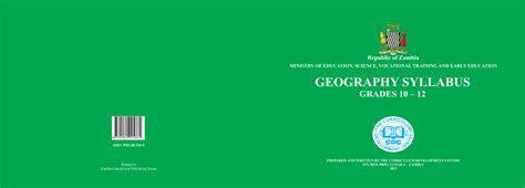 Geography Syllabus Grades 10 12