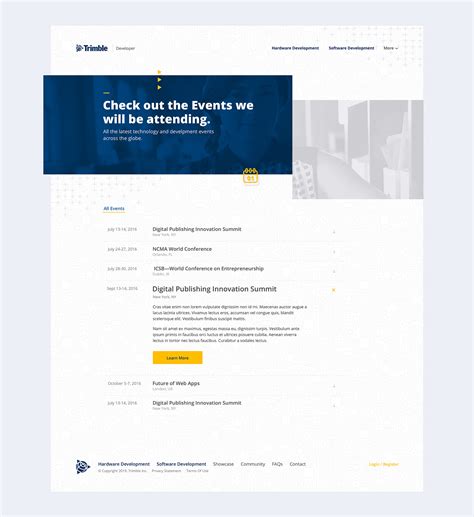 Trimble Developer Website On Behance