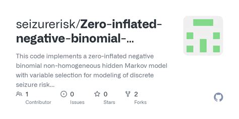 Github Seizureriskzero Inflated Negative Binomial Nonhomogeneous