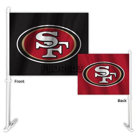 San Francisco 49ers Nfl Car Auto Flag Two Tone Color Ebay