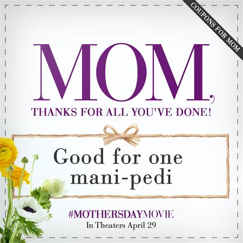 Your Mom Has Done So Much For You Treat Her To A Mani Pedi This Mothers Day Mothersdaymovie