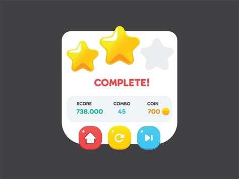 Game UI Level Complete Vector Art At Vecteezy