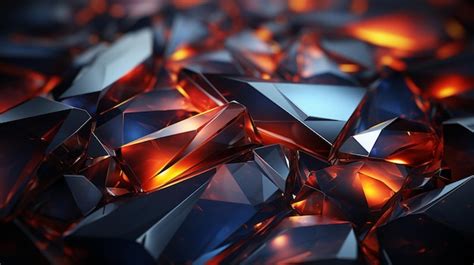 premium ai image 3d geometric surface illustration polygonal elements