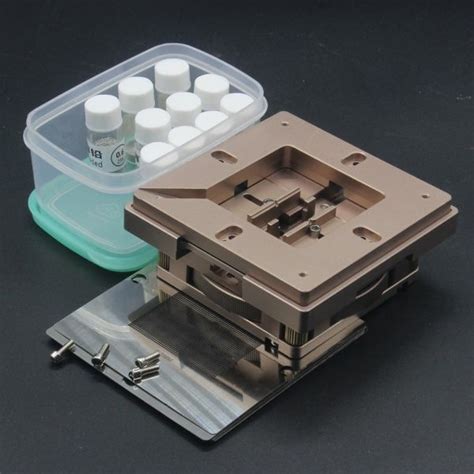 Bga 범용 스텐실 솔더 볼 리볼링 스테이션 키트 90x90mm 80x80mm 10 Pcs 티몬