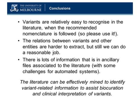 Using Text Mining To Inform Genetic Variant Interpretation Ppt