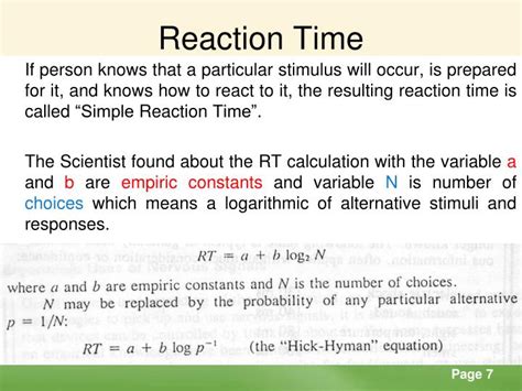 Ppt Reaction Time Powerpoint Presentation Id5707023