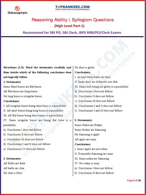 4 Syllogism Questions High Level Part 1 Pdf Reason Logic