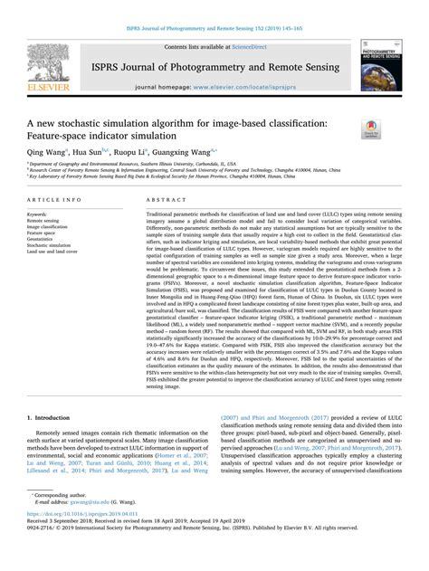 Pdf A New Stochastic Simulation Algorithm For Image Based