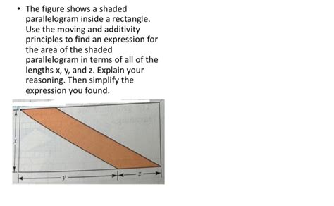 Solved The Figure Shows A Shaded Parallelogram Inside A Chegg
