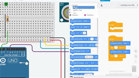 Lampu Indikator Dengan Sensor Jarak Menggunakan Tinkercad Block Youtube