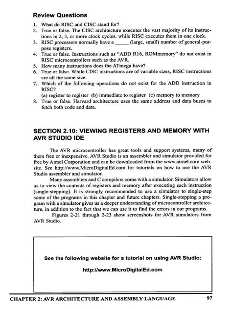 Muhammad Ali Mazidi Avr Microcontroller And Embedded Systems Using Assembly And C Page 112