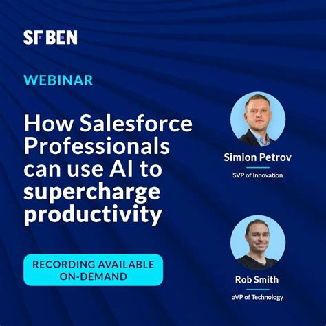 Webinar On Ai Tools By Salesforce Ben And Osf Sean Catlin Posted On The Topic Linkedin