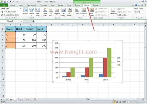 วิธีสร้างกราฟ Chart บน Excel 2010 2013 Nongit Com