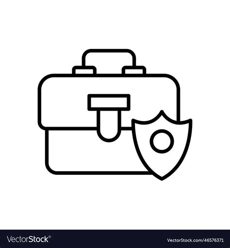 Business Security Outline Icon Style Il Royalty Free Vector