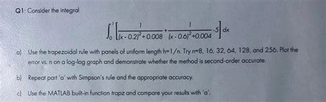 Solved Q1 Consider The Integral Chegg Com
