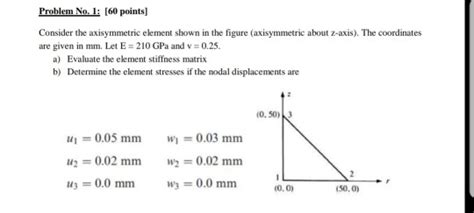 Solved Problem No 1 [60 Points] Consider The Axisymmetric