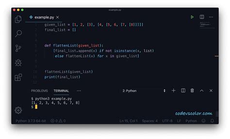 Python Flatten A Nested List Or List Of Lists Codevscolor