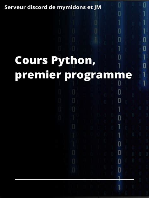 python premier programme download free pdf python langage de programmation gestion