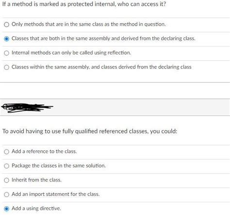 Solved If A Method Is Marked As Protected Internal Who Can