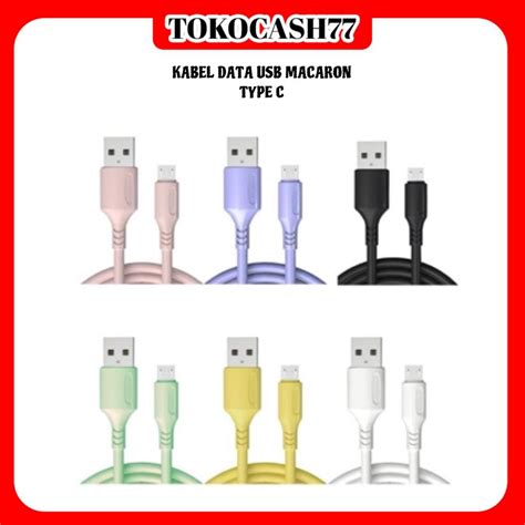 Jual Kabel Data Usb Macaron Type C Kabel Data Macaron Mate Best Quality Charging Type C Shopee