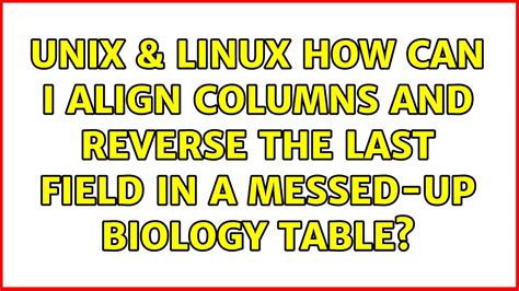 Unix And Linux How Can I Align Columns And Reverse The Last Field In A
