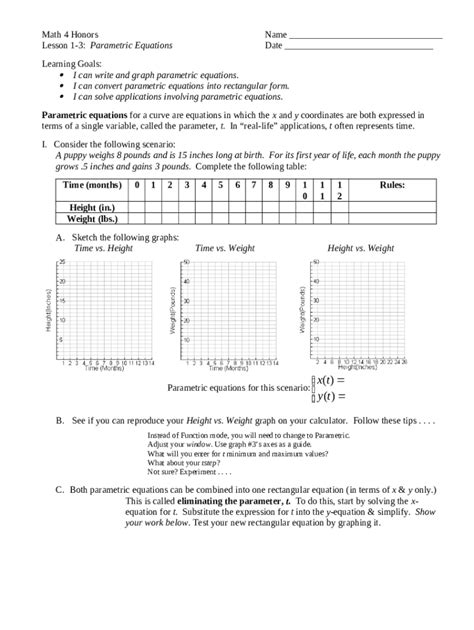 rectangular vs parametric sequation and conversion doc template pdffiller