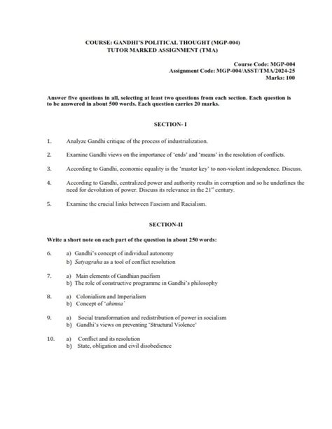 Ignou Mgp 004 Solved Assignment 2024 25 English Medium Ignou Solved