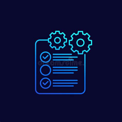 Project Execution Modern Single Vector Line Design Icon Stock Vector