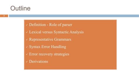syntax analysis in compiler design pptx programming languages