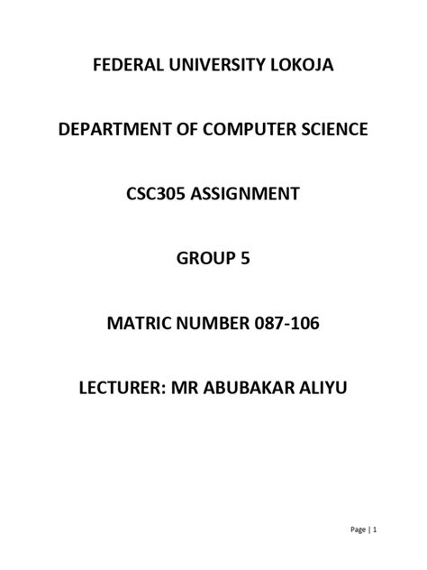 csc305 assignment final pdf