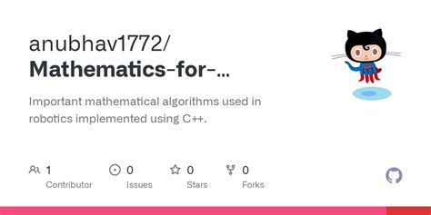Github Anubhav1772mathematics For Robotics Important Mathematical