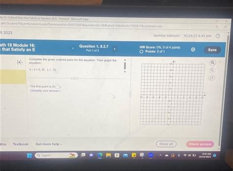 Complete The Given Ordered Pairs For The Equation Chegg