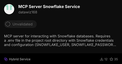 Mcp Server Snowflake Service Mcp S Lobehub
