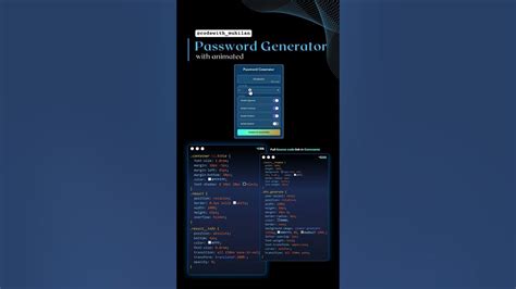 password generator pure css or using js ️ codewith muhilan css coding youtube