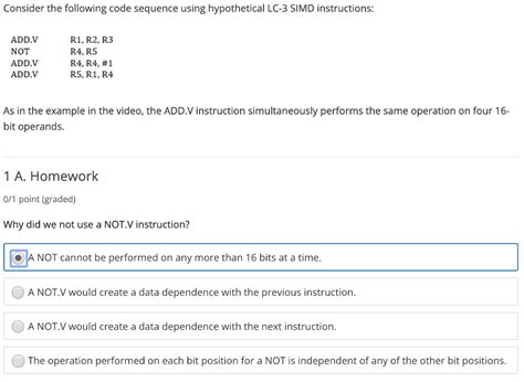 Solved Consider The Following Code Sequence Using