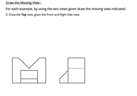 Solved Draw The Missing View For Each Example By Using