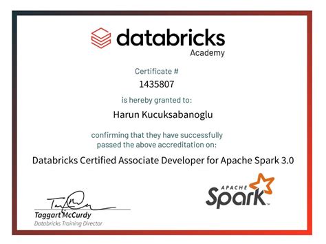 Harun Kucuksabanoglu On Linkedin Databricks Spark Python Data Certified