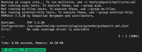 Error No Code Coverage Driver Available In Phpunit Test · Issue