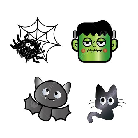 귀여운 할로윈 스티커 벡터 할로윈 상표 귀신 Png 일러스트 및 벡터 에 대한 무료 다운로드 Pngtree